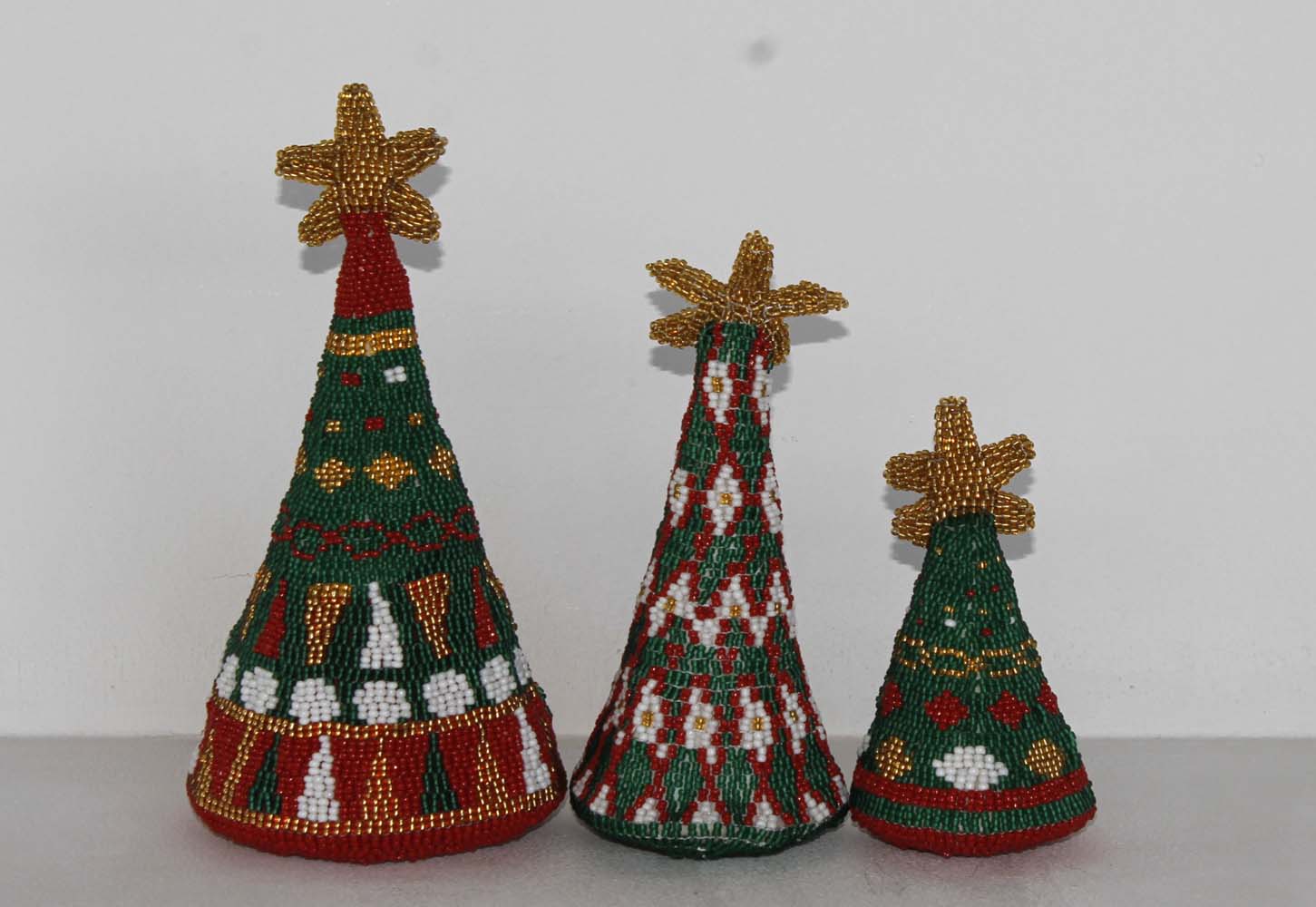 beaded cone tree set – monkeybiz-sa